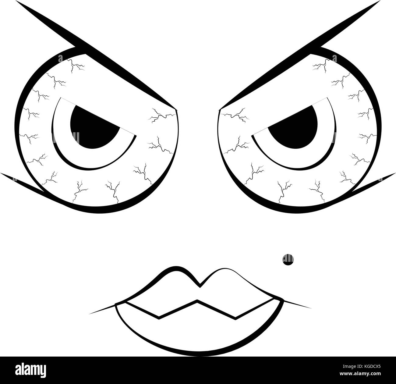 Abstract angry expression Stock Vector Image & Art - Alamy