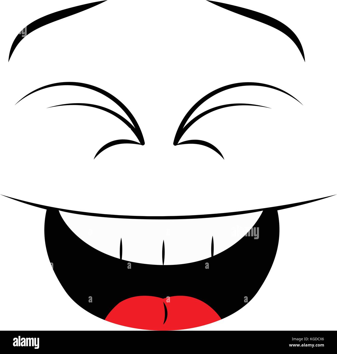 Portrait expression emotion happy young Stock Vector Images - Alamy