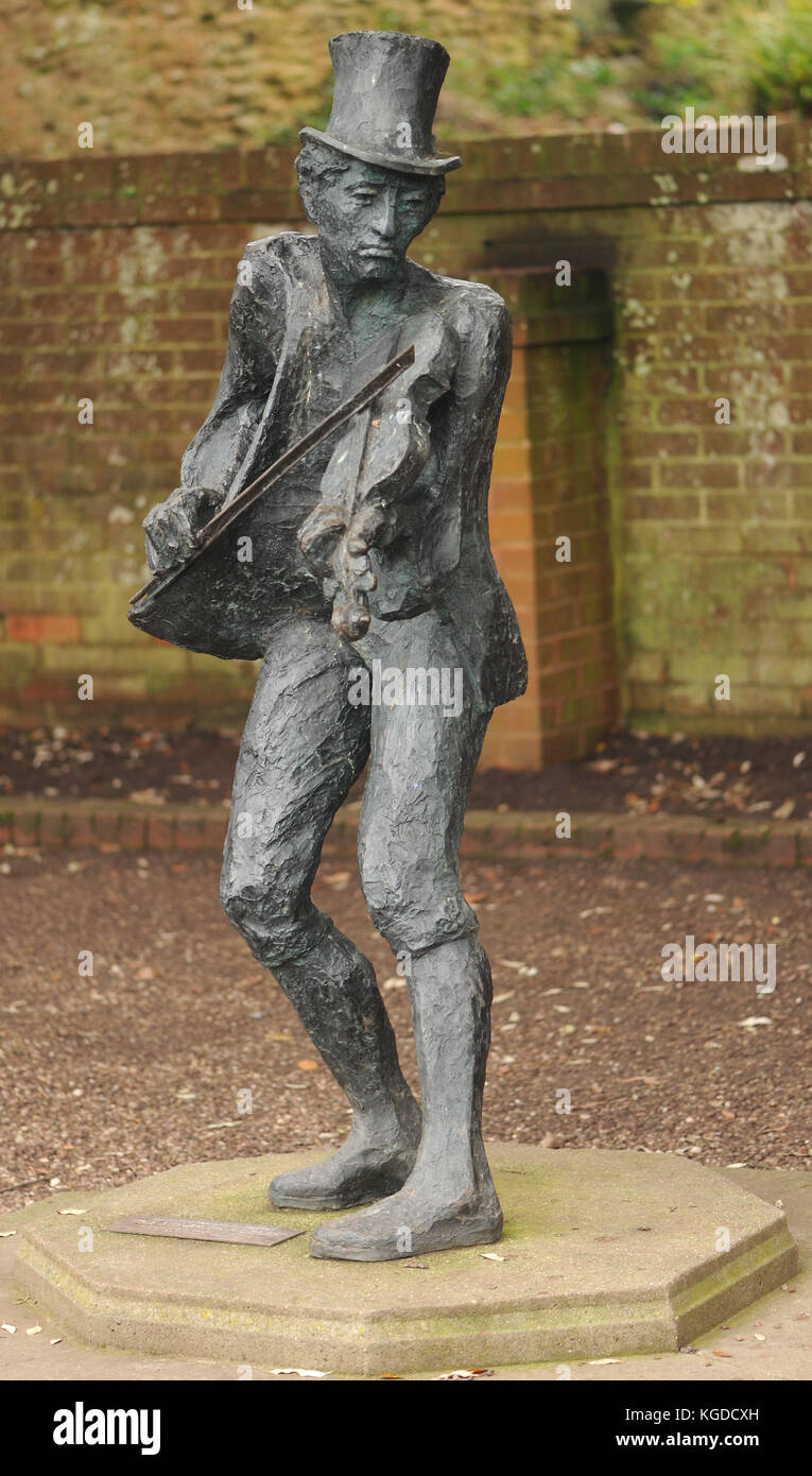 The Sidmouth Fiddler. This statue in Connaught Gardens was commissioned ...