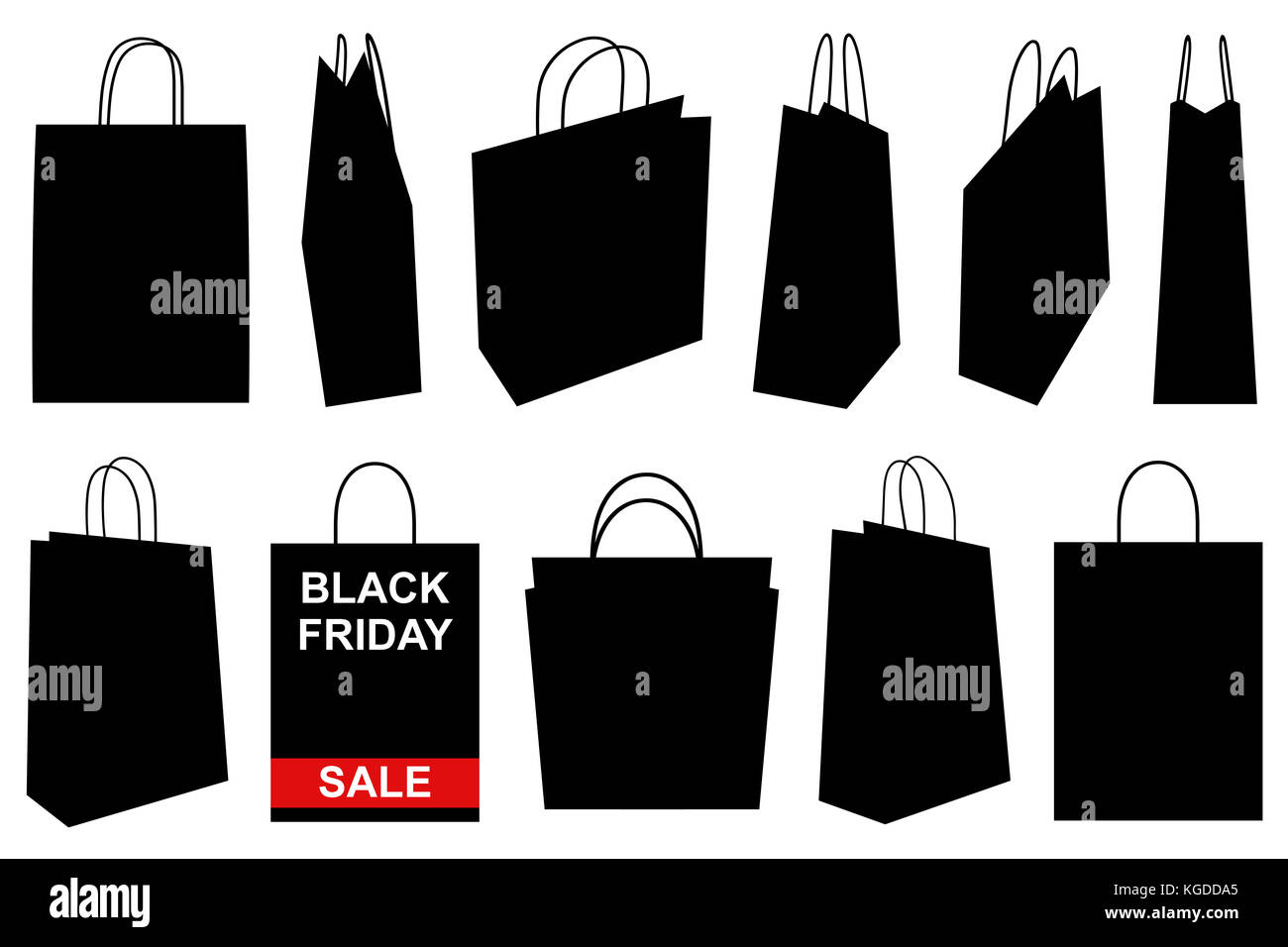 Set of different shopping bags isolated on white Stock Photo - Alamy