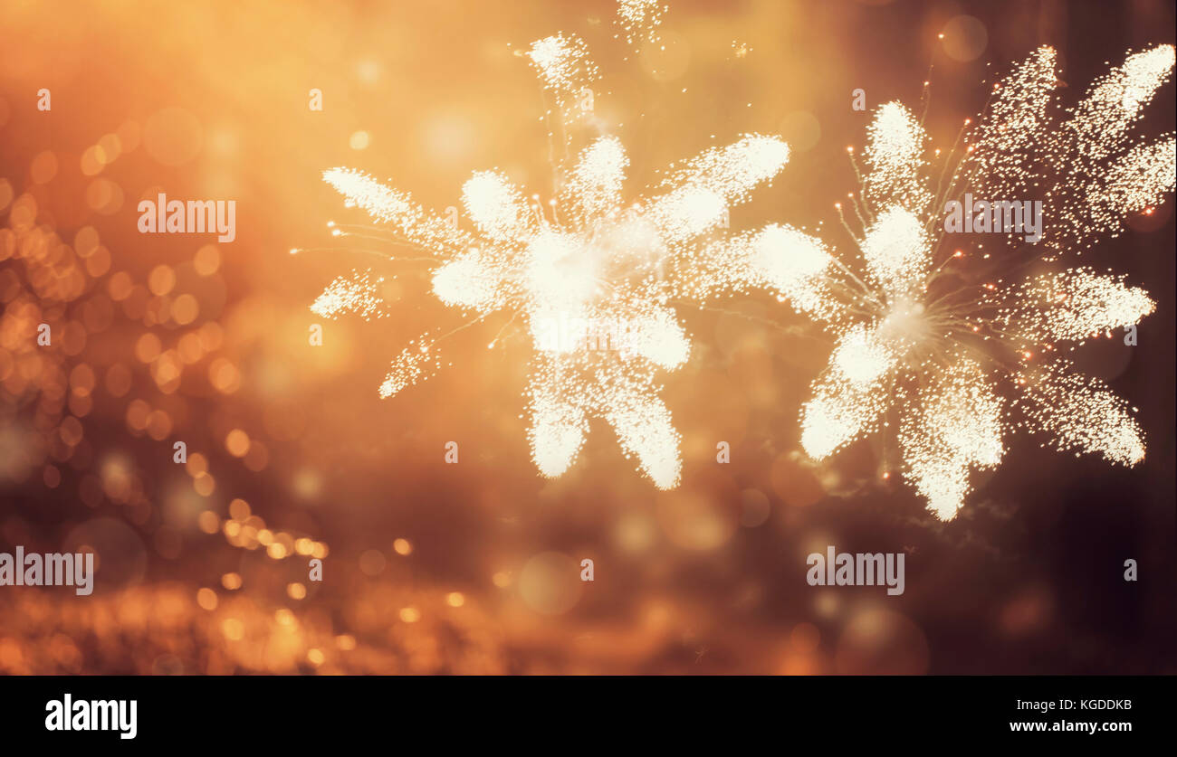 Magic holiday background with fireworks Stock Photo - Alamy
