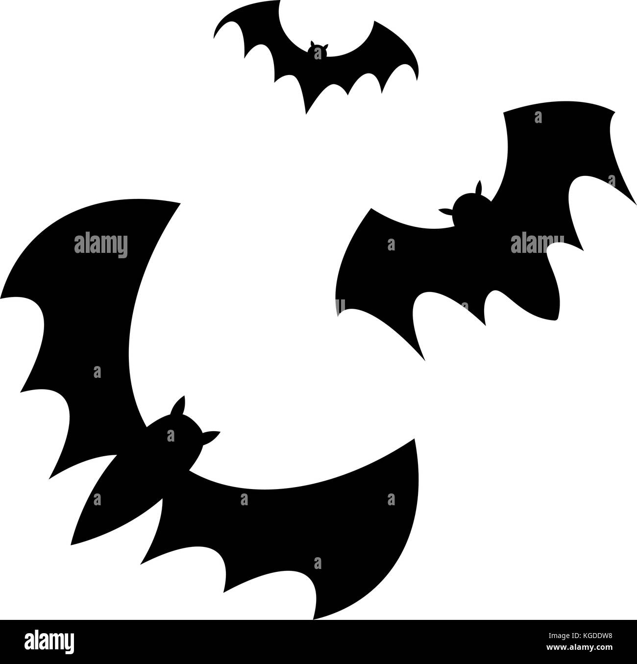 bat set halloween isolated on white background Stock Vector Image & Art ...