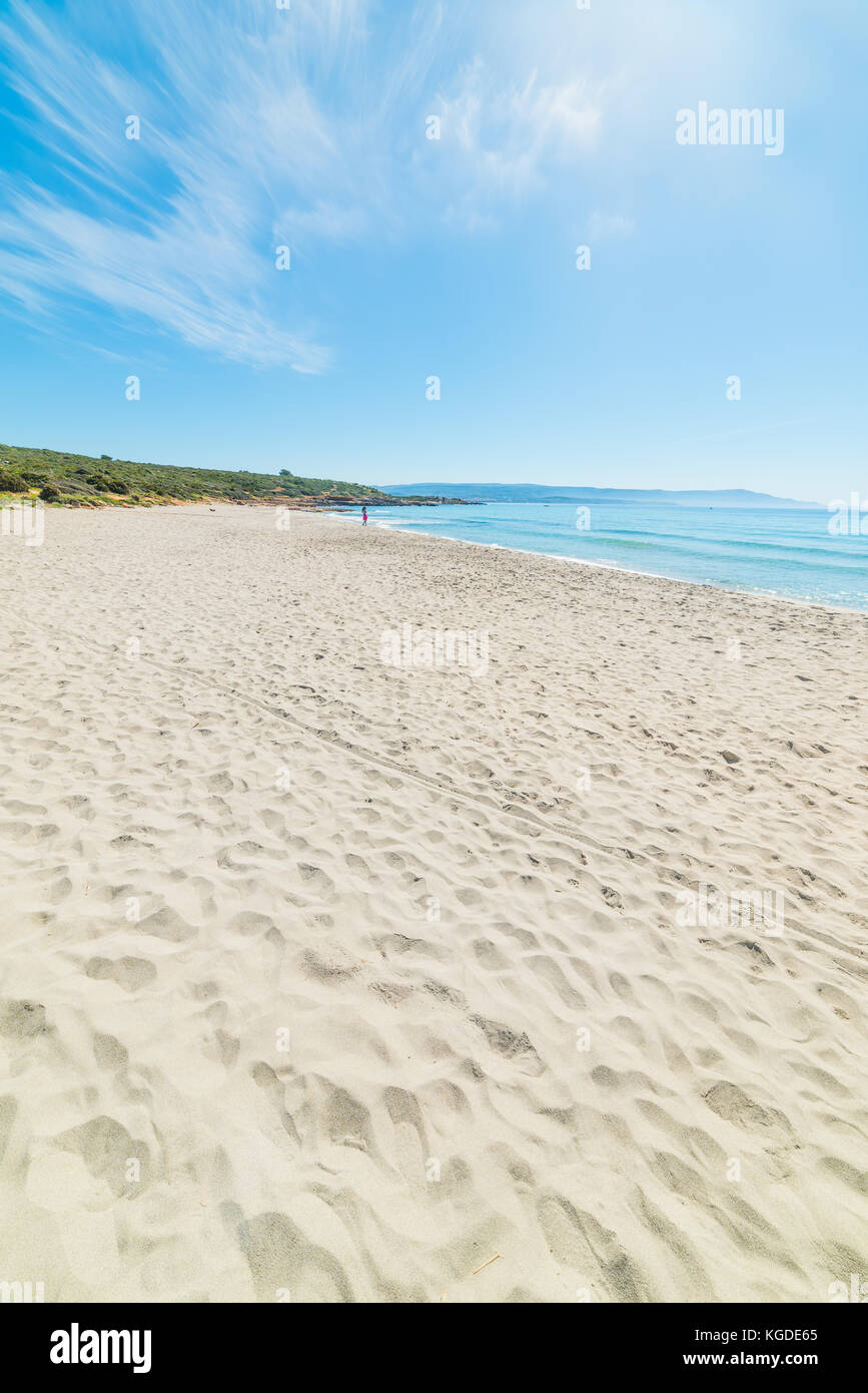 clear blue sky over Le Bombarde beach, Sardinia Stock Photo - Alamy