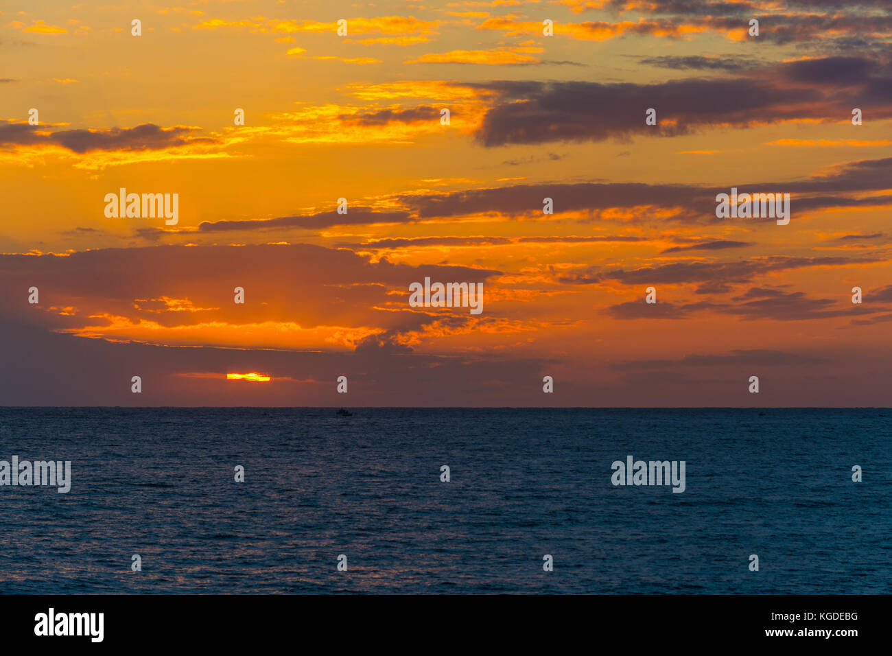 Scenic sky over the sea at sunset Stock Photo - Alamy
