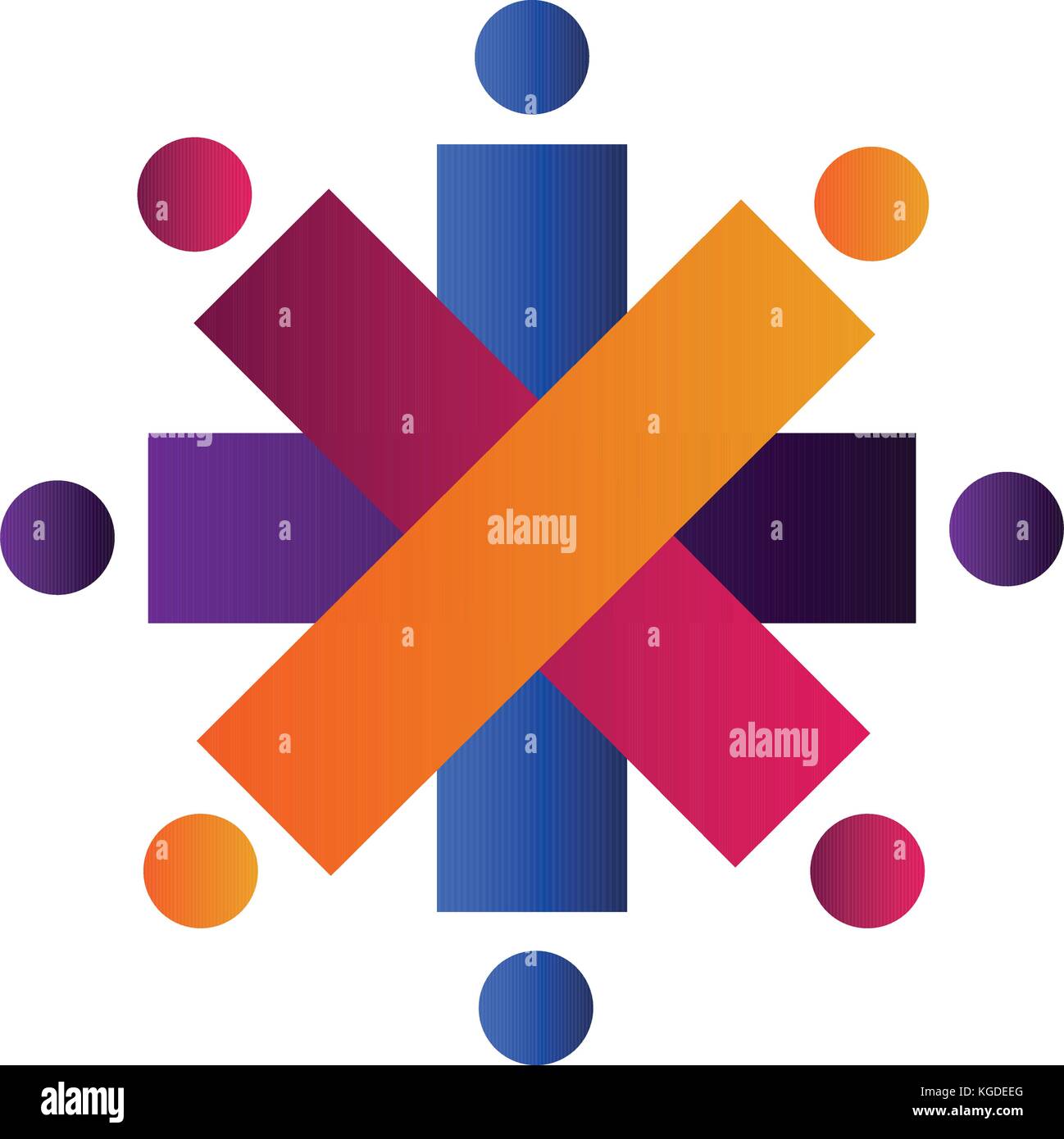 Isolated teamwork logo Stock Vector Image & Art - Alamy