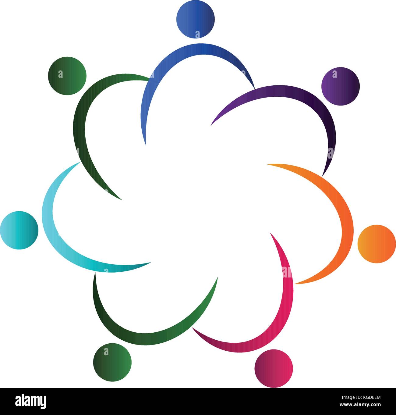 Isolated teamwork logo Stock Vector Image & Art - Alamy