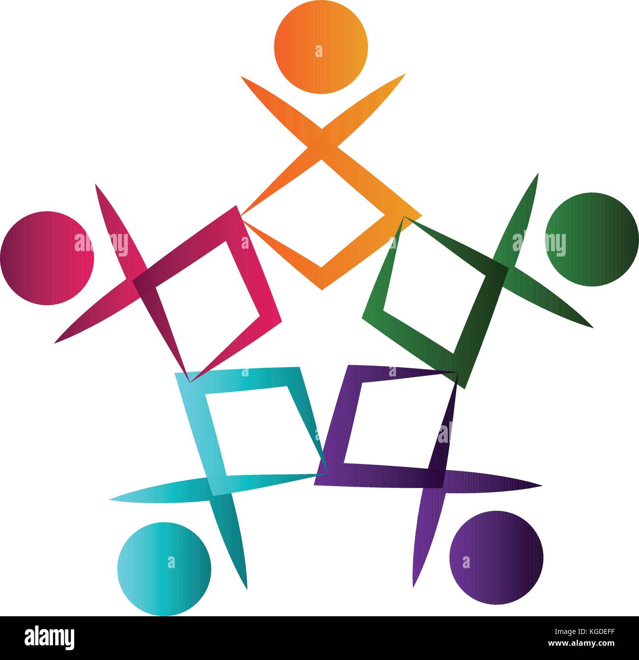 Isolated teamwork logo Stock Vector Image & Art - Alamy