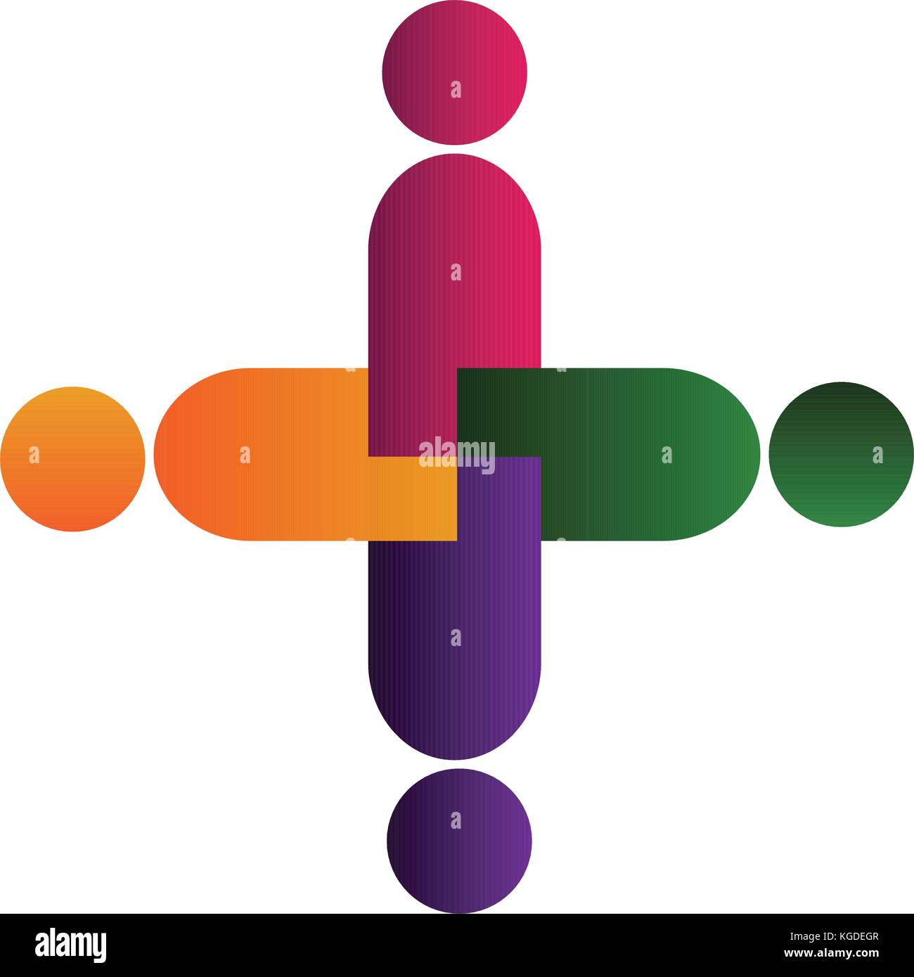 Isolated teamwork logo Stock Vector Image & Art - Alamy