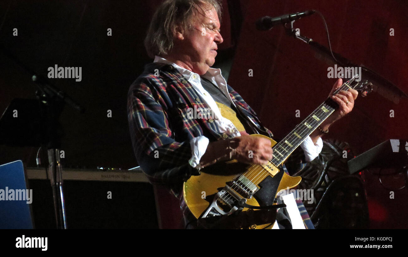 NEW YORK, NY - SEPTEMBER 29; Neil Young performing at the Global ...