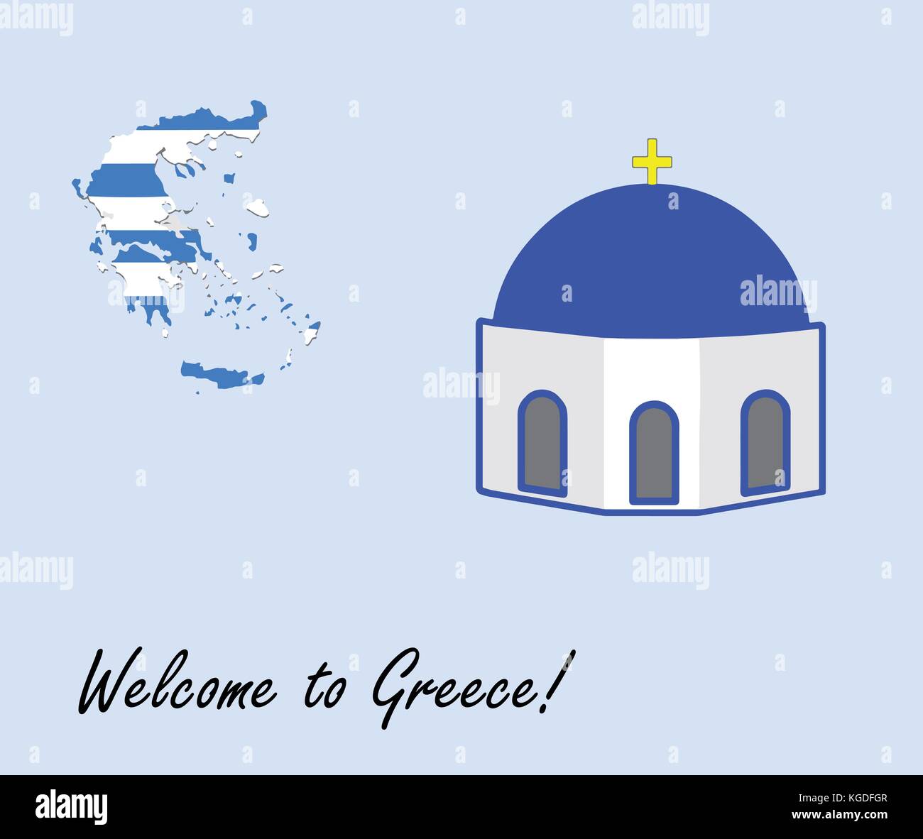welcome to greece vector card Stock Vector Image & Art - Alamy