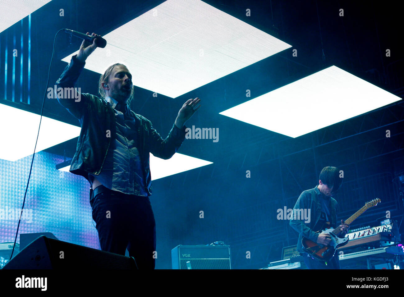 RadioHead at the 2012 Bonnaroo Music Festival in Manchester, Tennessee ...