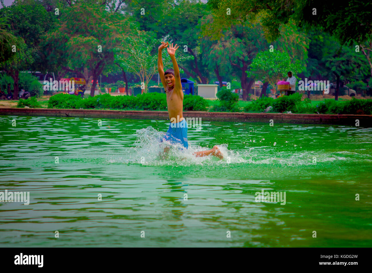 Delhi, India - September 16, 2017: Unidentified happy indian boy ...