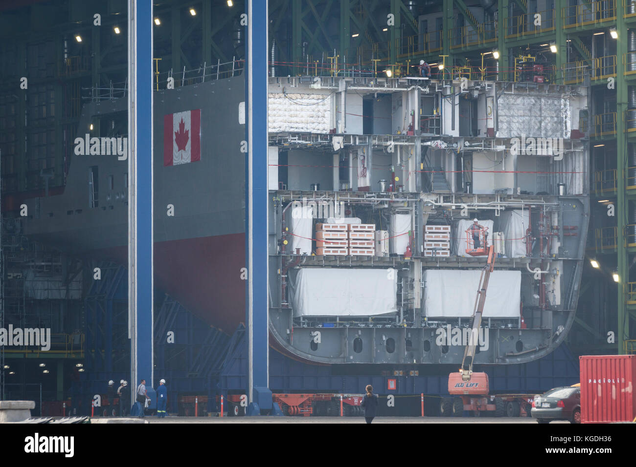 The stern section of the future Arctic Offshore Patrol Ship (AOPS) HMCS ...