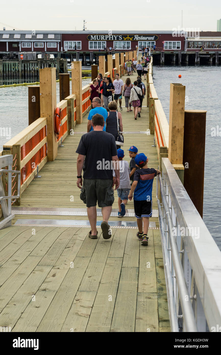 Floating boardwalk on the waterfront of Halifax, Nova Scotia, Canada ...