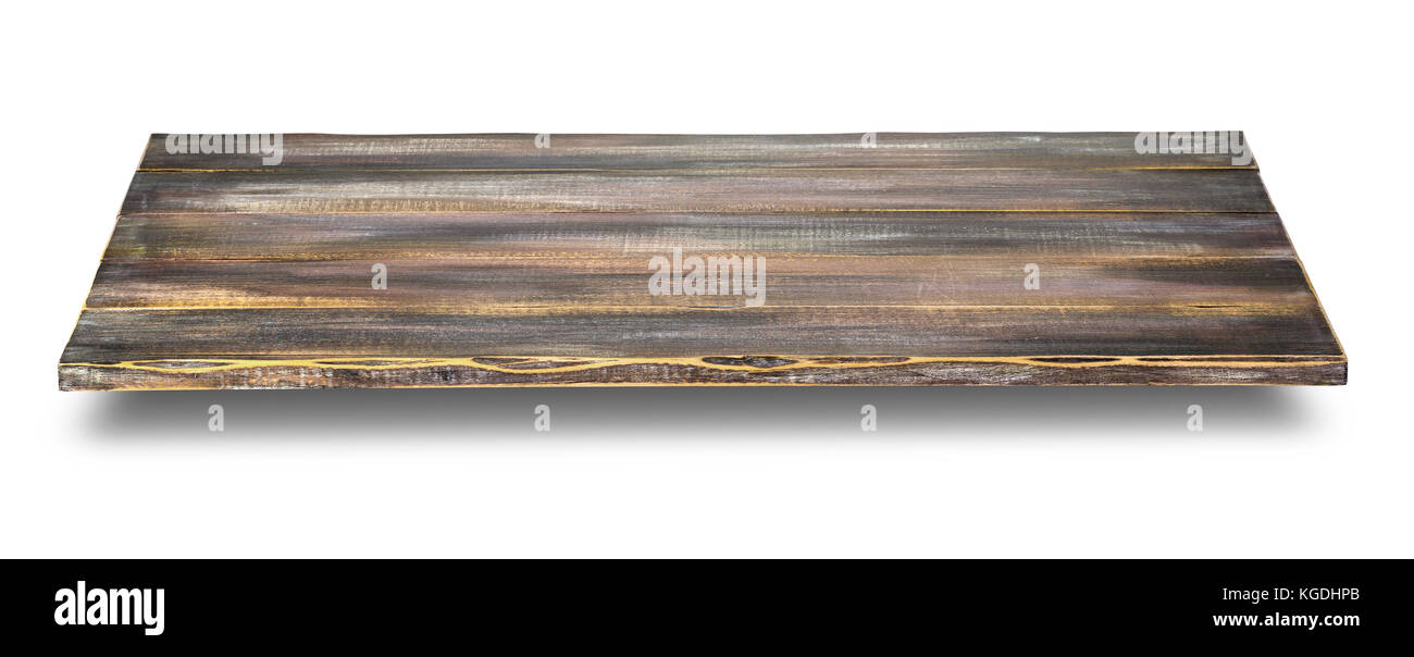 Wood table top isolate on white background with clipping path Stock ...