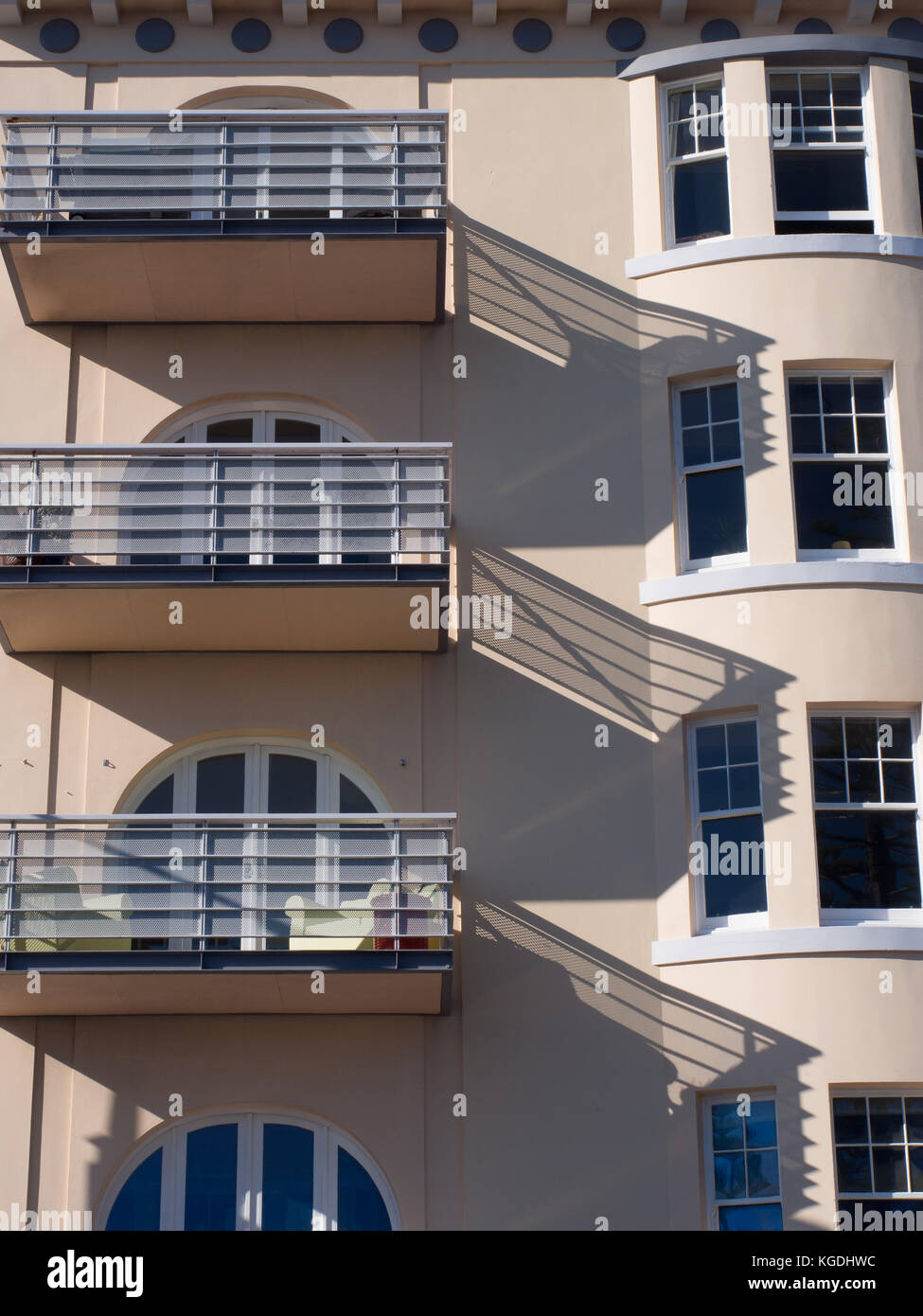 Apartment Building Balconies Stock Photo - Alamy