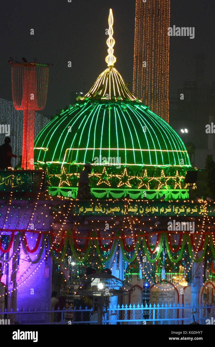 Lahore, Pakistan. 06th Nov, 2016. An illuminated colorful view of the ...