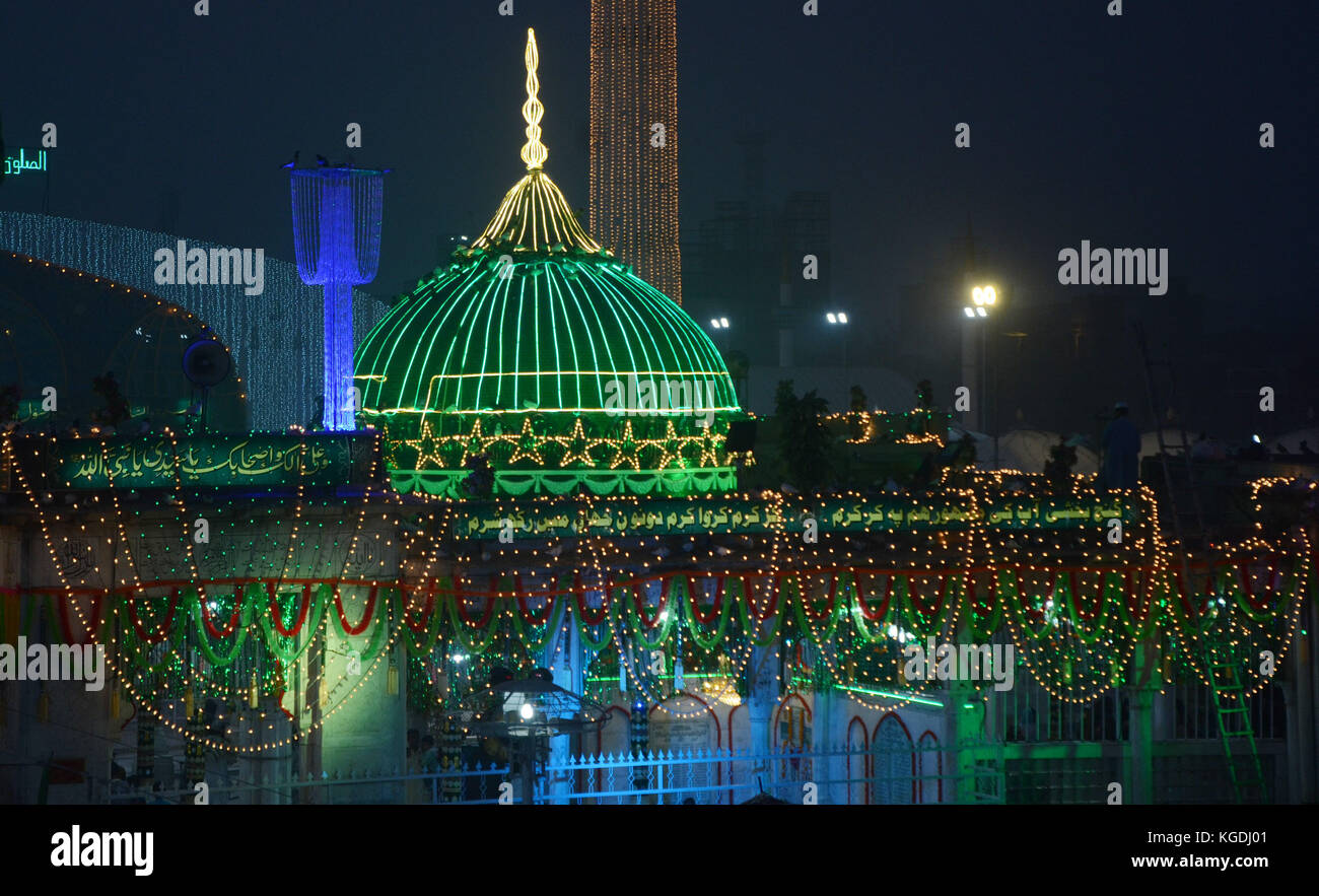 Lahore, Pakistan. 06th Nov, 2016. An illuminated colorful view of the ...