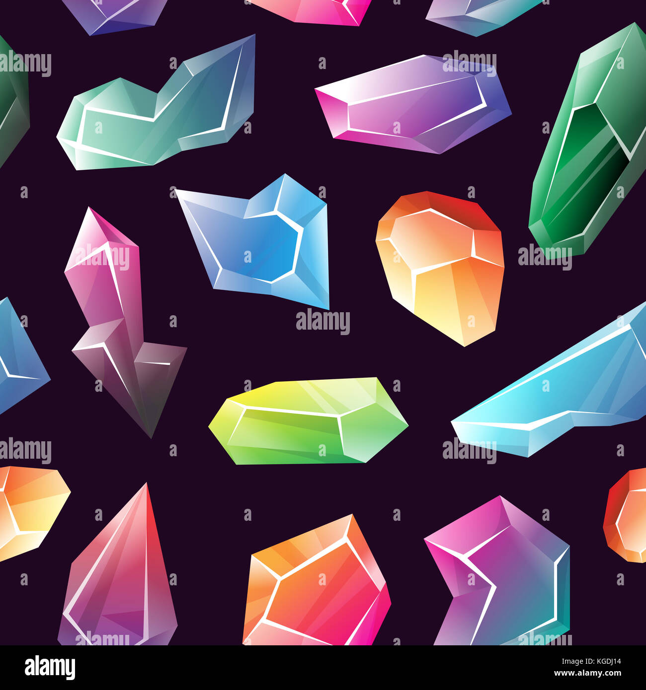 Crystals pattern - seamless modern material design background Stock ...