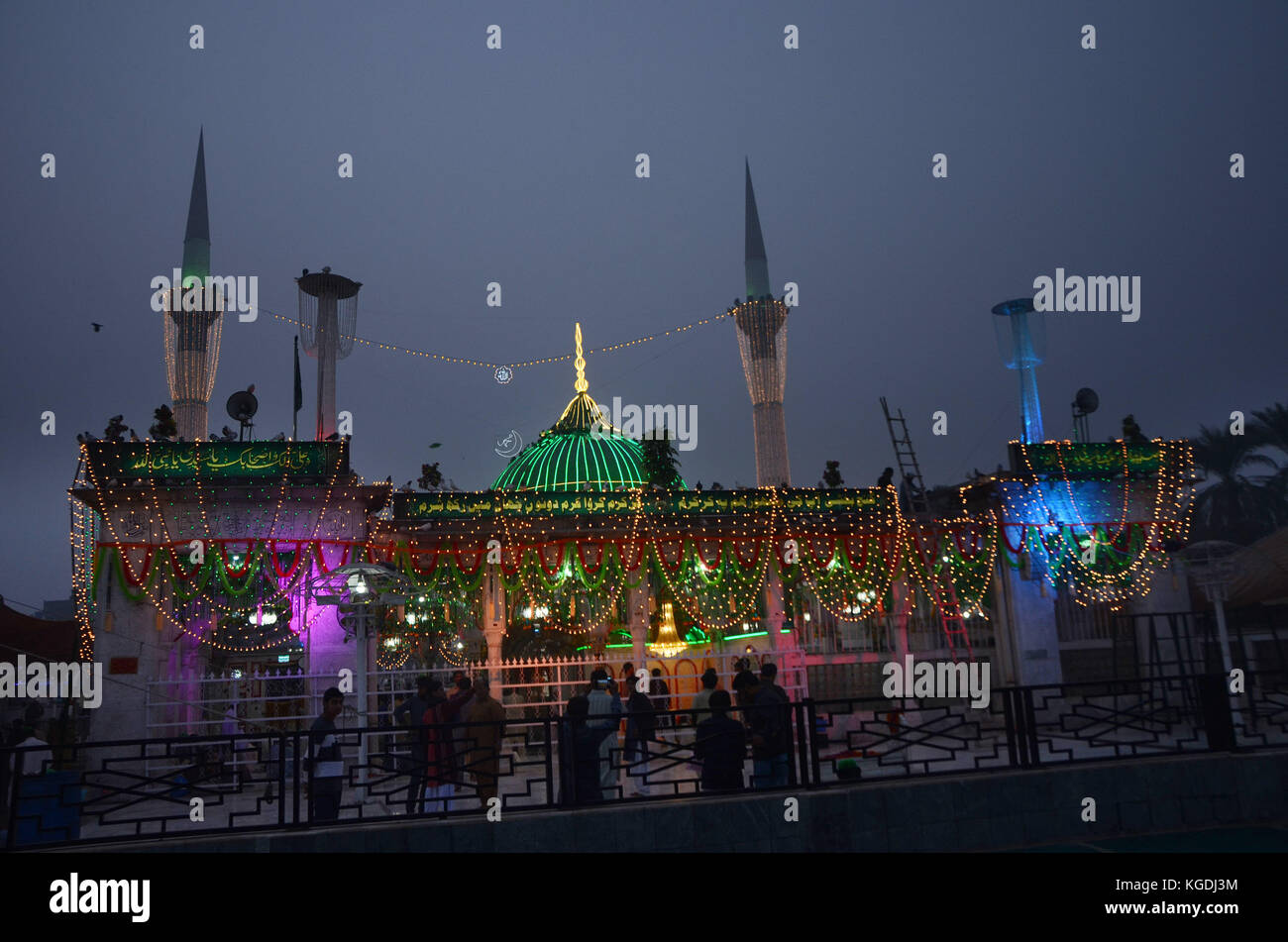 Lahore, Pakistan. 06th Nov, 2016. An illuminated colorful view of the ...