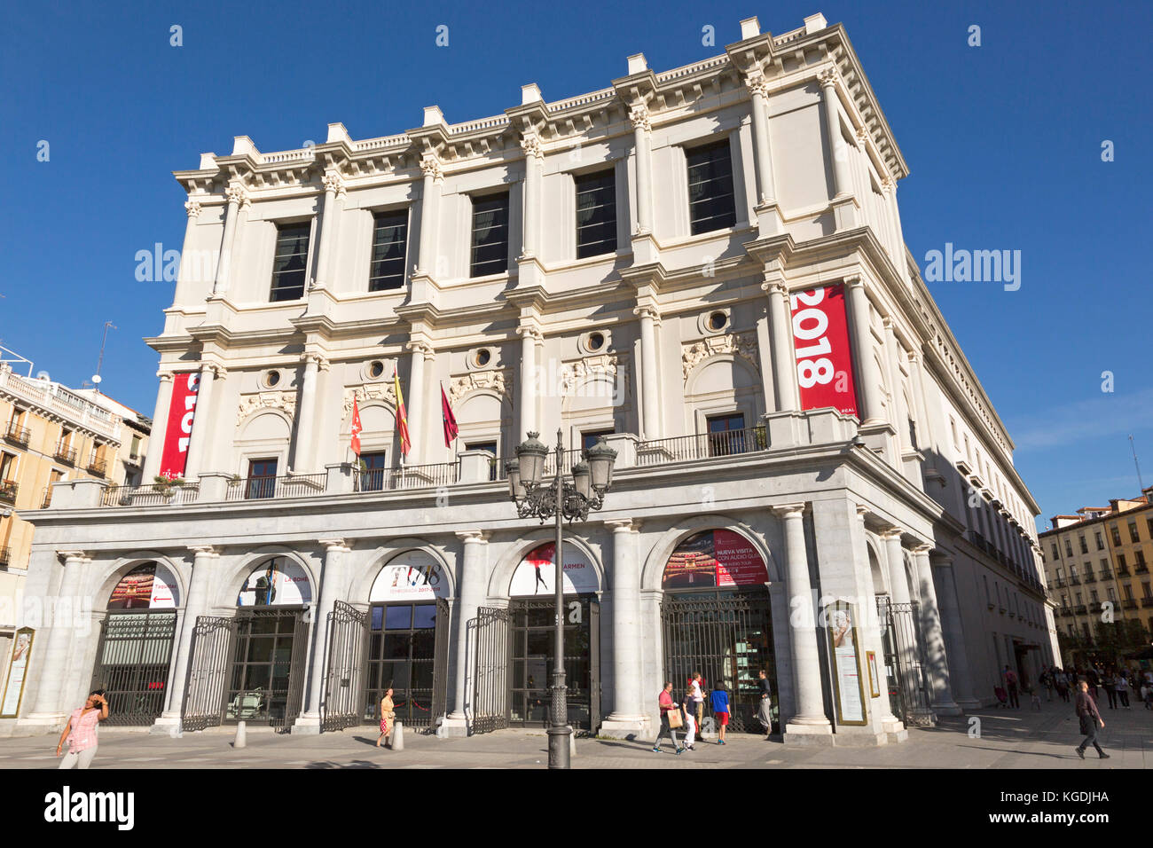 Teatro Real opera house theatre building in Plaza de Oriente, Madrid ...