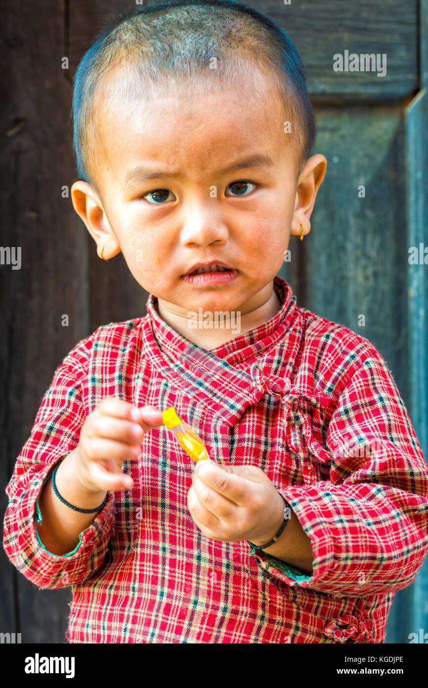 Nepalese boy, Bandipur, Tanahun district, Nepal Stock Photo - Alamy