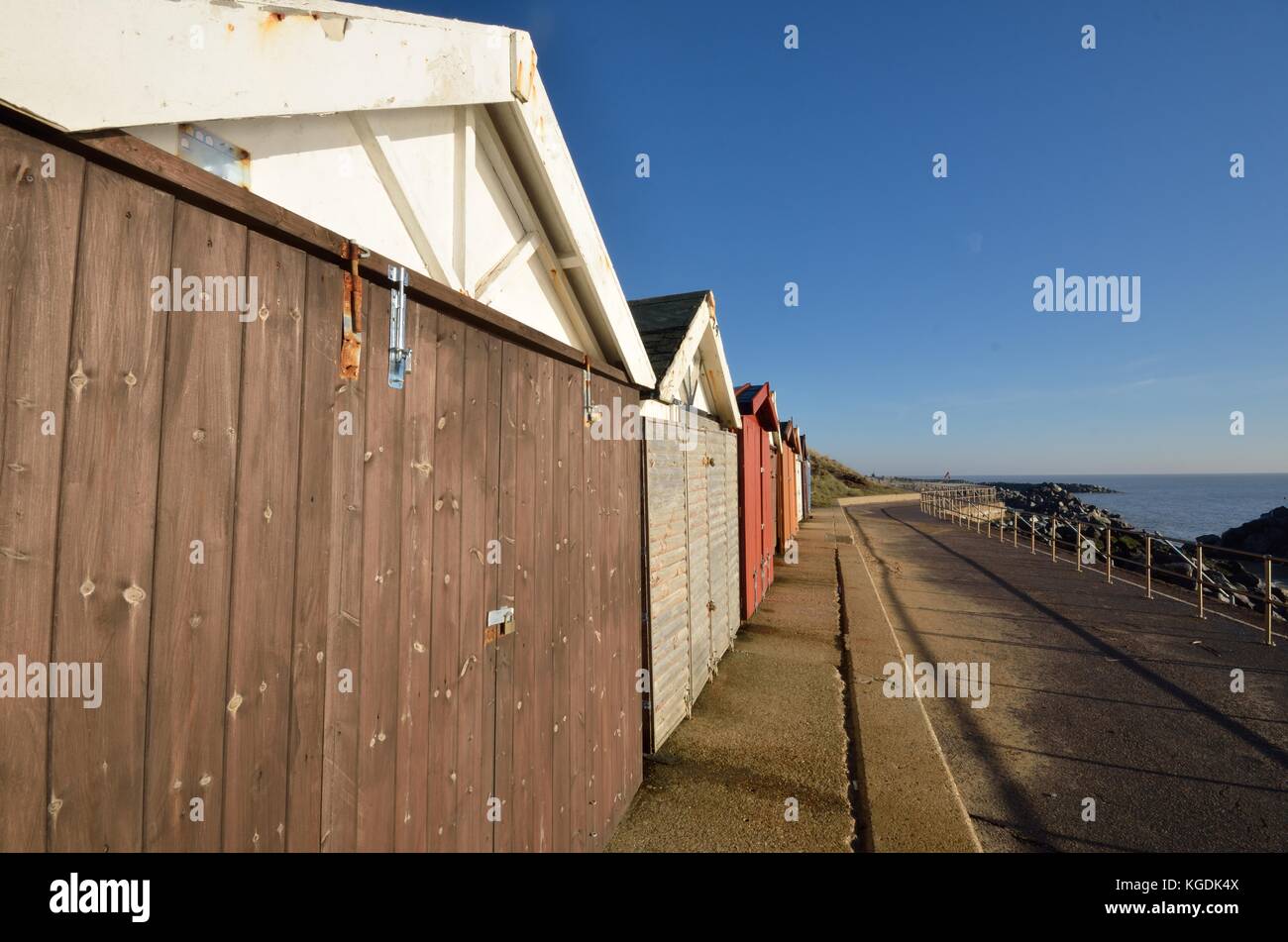 Wide angle beach huts hi-res stock photography and images - Alamy
