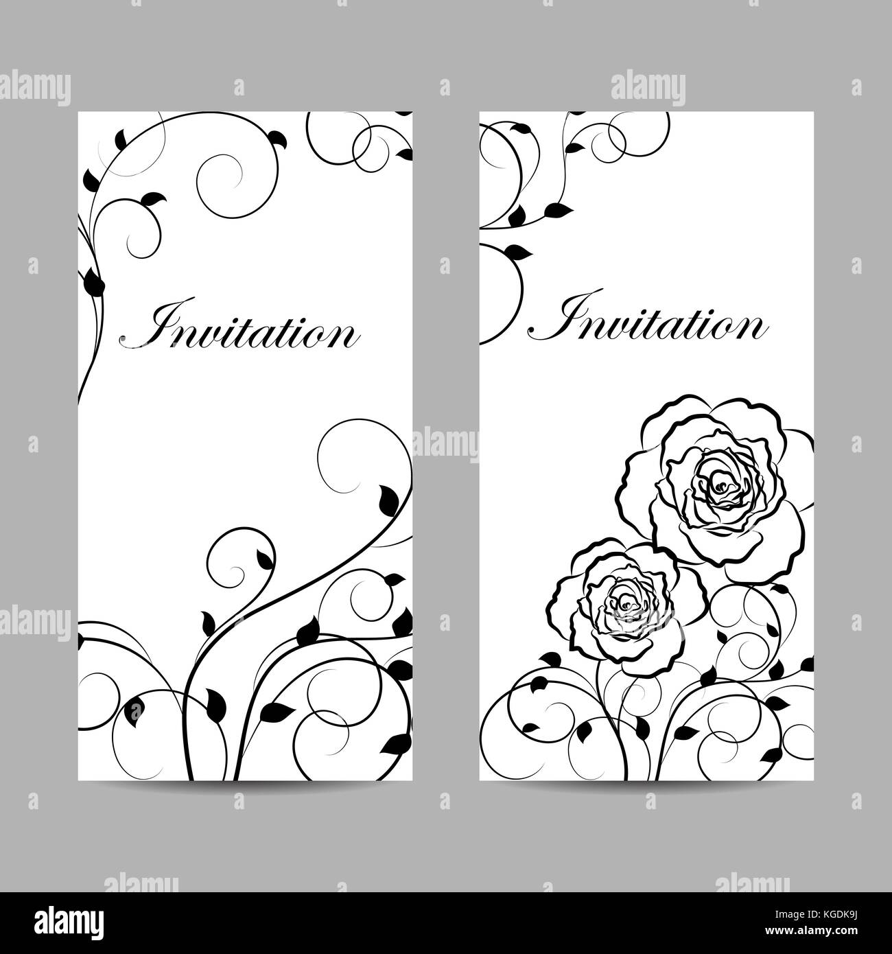 Style invitation Black and White Stock Photos & Images - Alamy