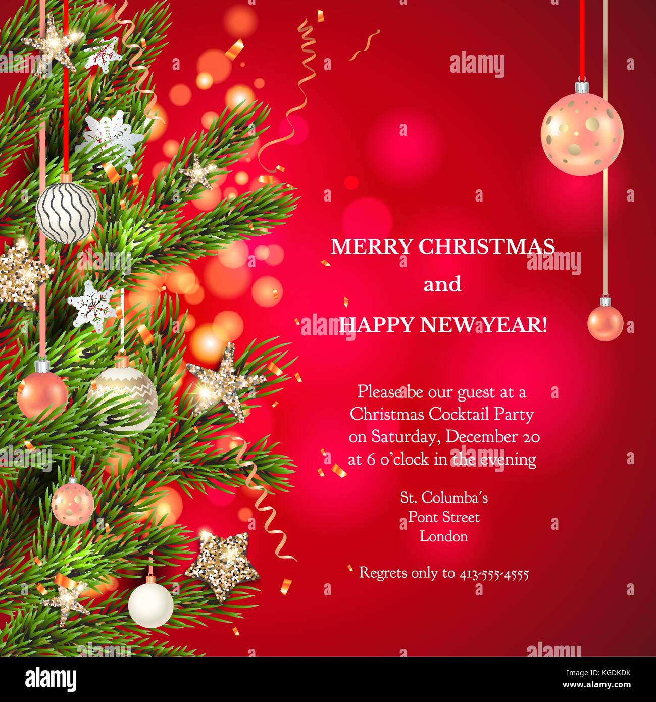 Background beautiful christmas tree Stock Vector Images - Alamy
