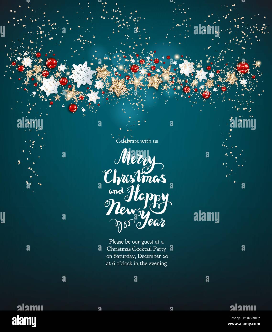 blue christmas holiday card Stock Vector Image & Art - Alamy