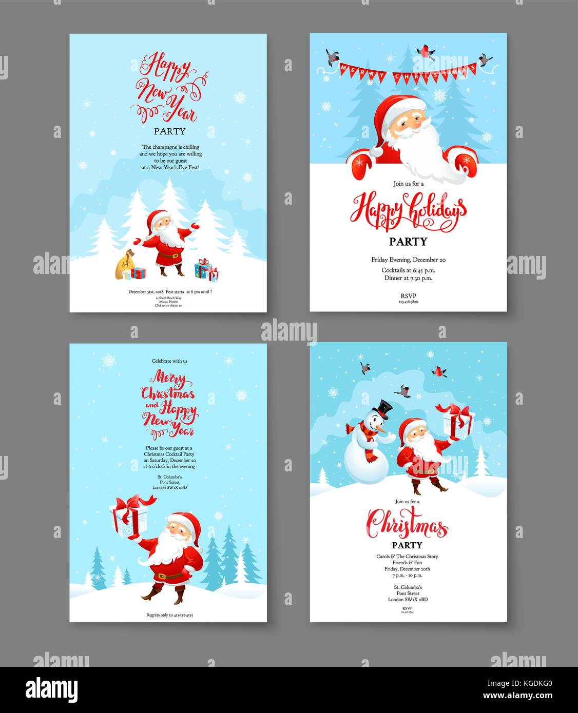 Winter holidays card fir Stock Vector Images - Alamy