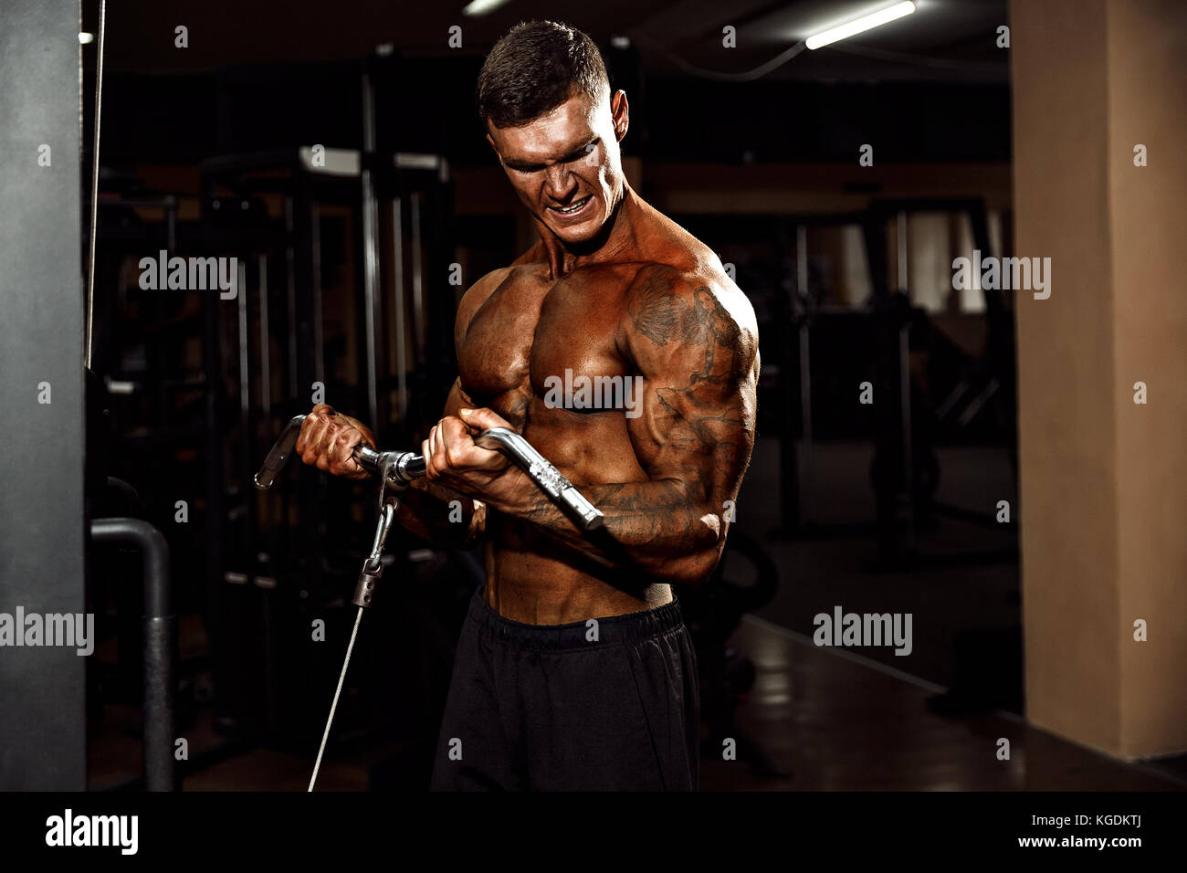 Man abs exercise dramatic hi-res stock photography and images - Alamy