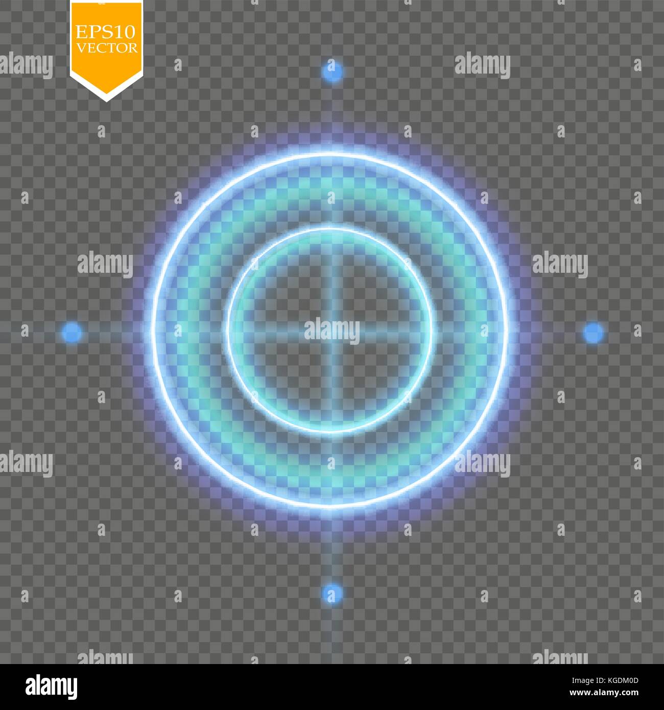 Neon Target isolated. Game Interface Element. Vector Stock Vector Image ...