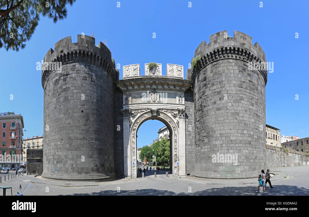 NAPLES, ITALY - JUNE 22, 2014: Porta Capuana Gate Landmark in Napoli ...