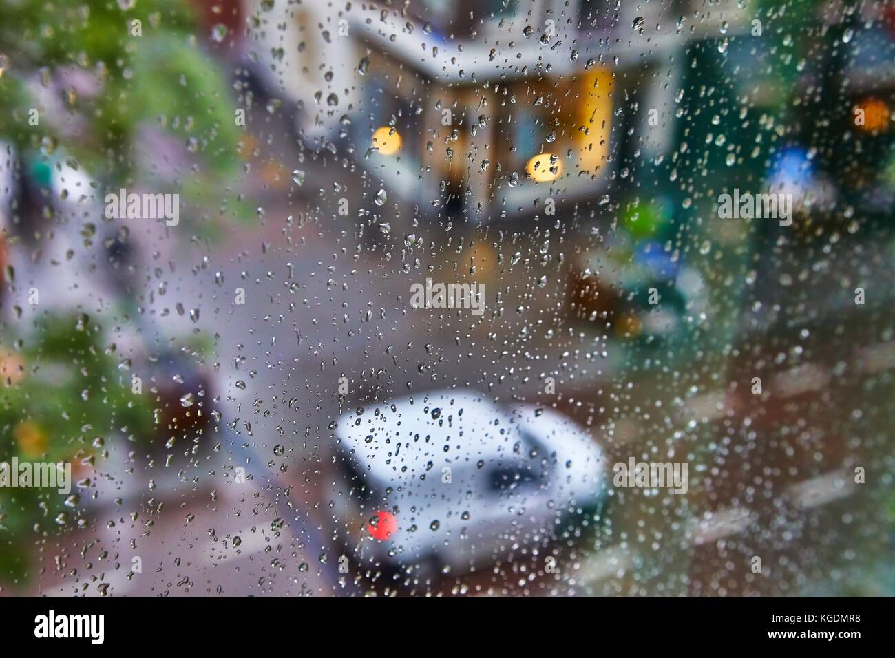 Rainy window surface Stock Photo - Alamy