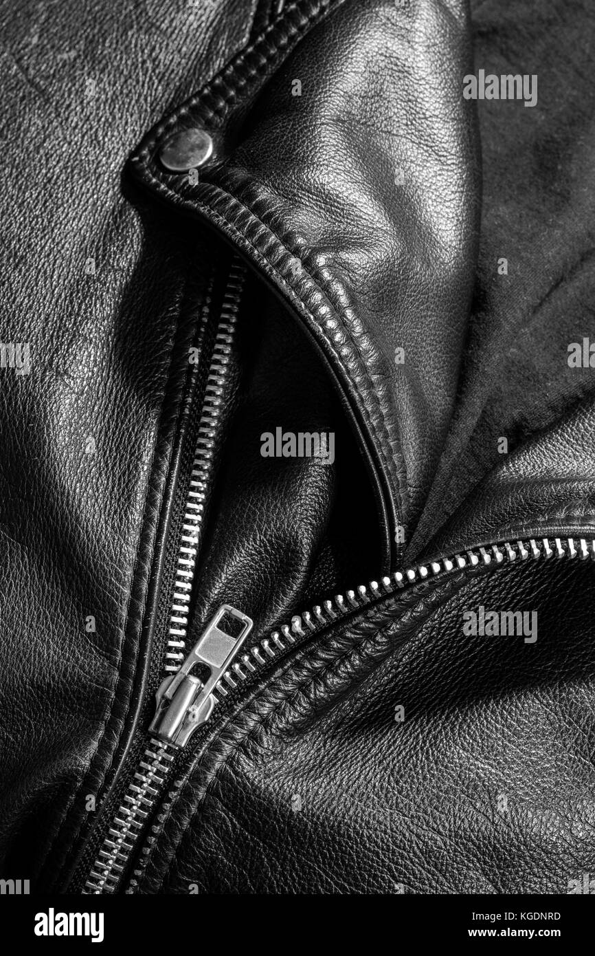 leather jacket close up Stock Photo - Alamy