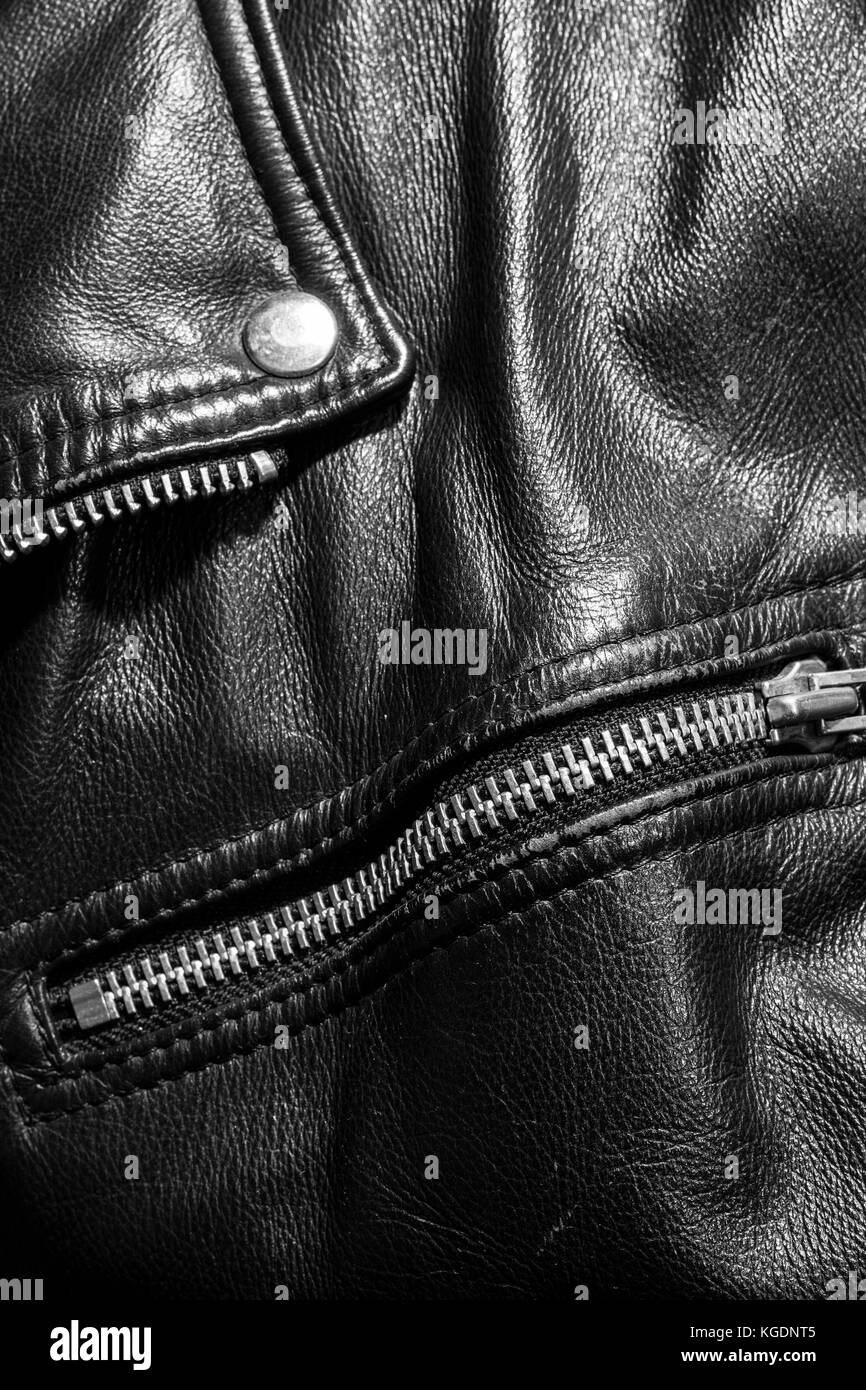 leather jacket close up Stock Photo - Alamy