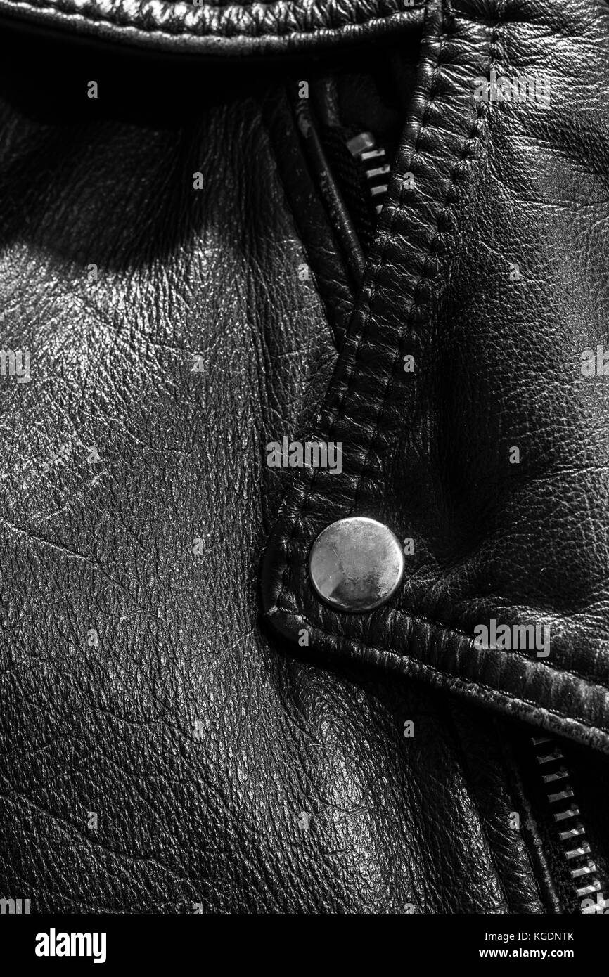 leather jacket close up Stock Photo - Alamy