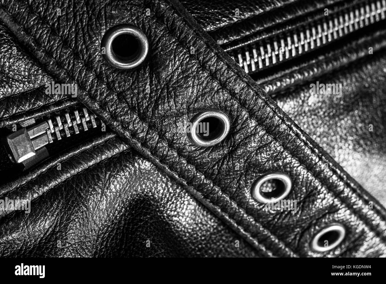 leather jacket close up Stock Photo - Alamy