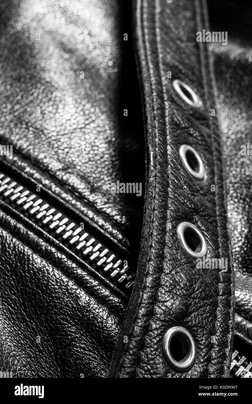 leather jacket close up Stock Photo - Alamy