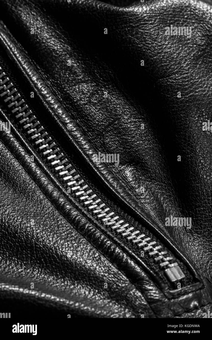 leather jacket close up Stock Photo - Alamy