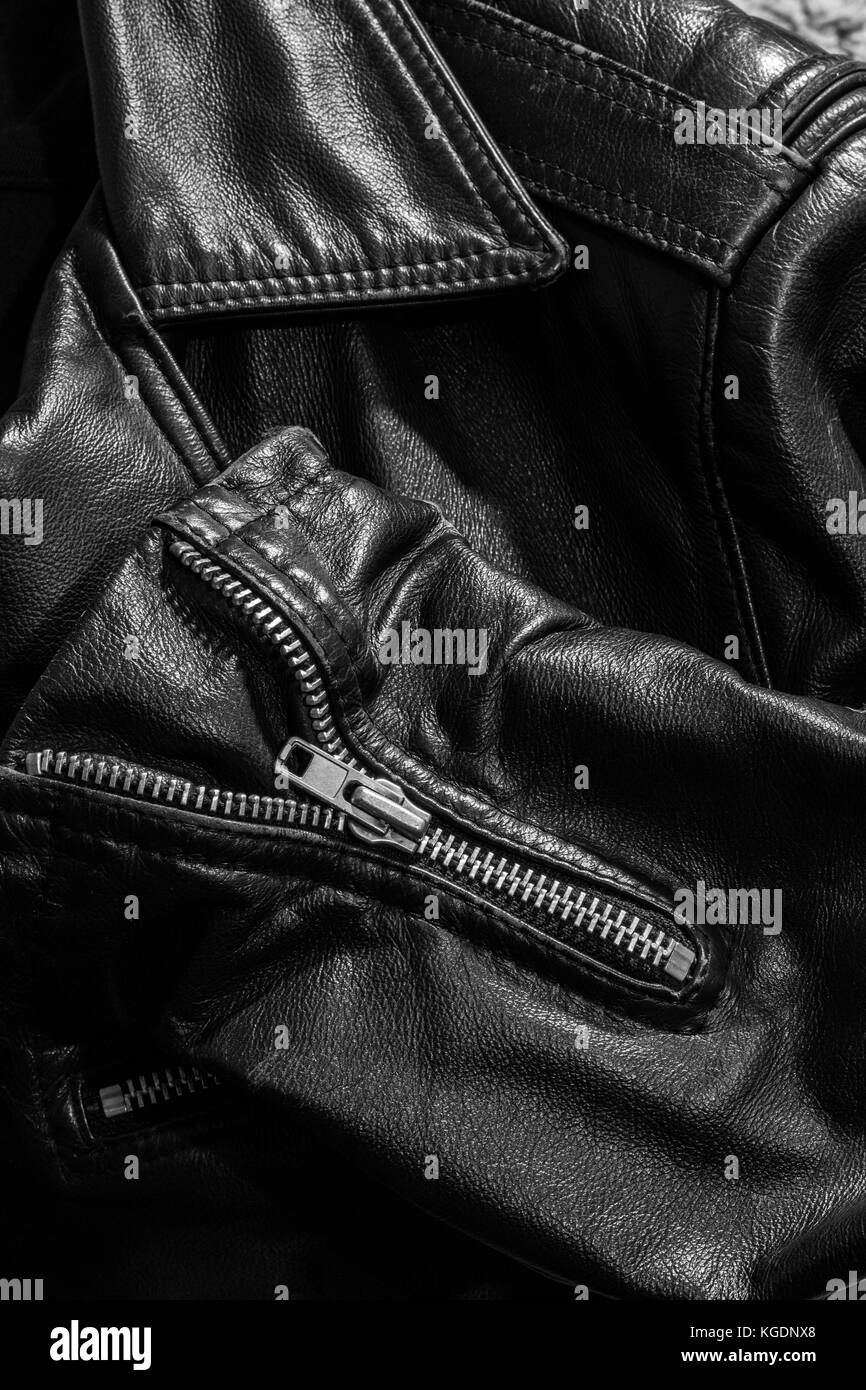 leather jacket close up Stock Photo - Alamy