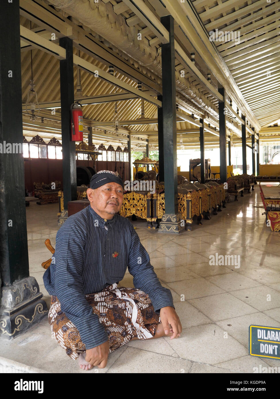 Royal guard at the Kraton in Jogjakarta, Central Java, Indonesia Stock ...