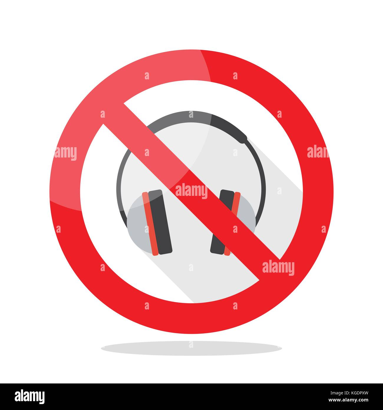 Headset prohibition vector vectors hi-res stock photography and images ...
