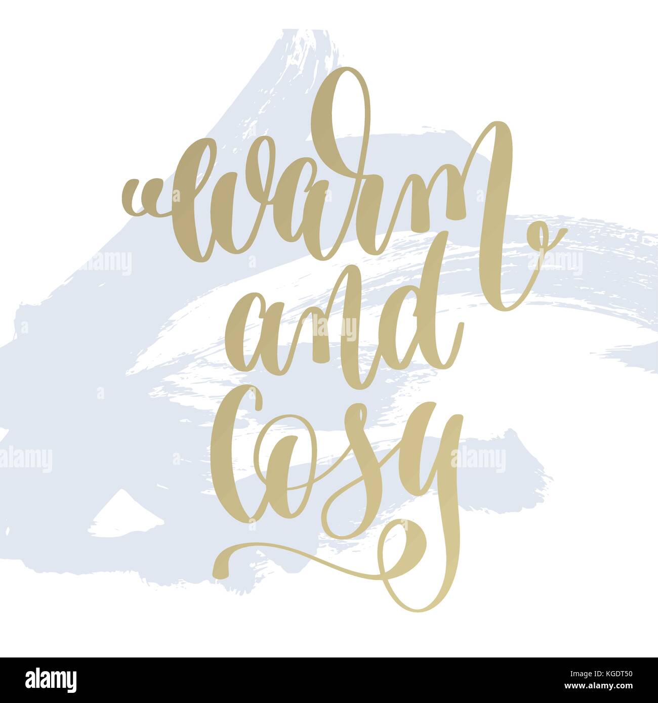 warm and cozy hand lettering holiday poster Stock Vector Image & Art ...