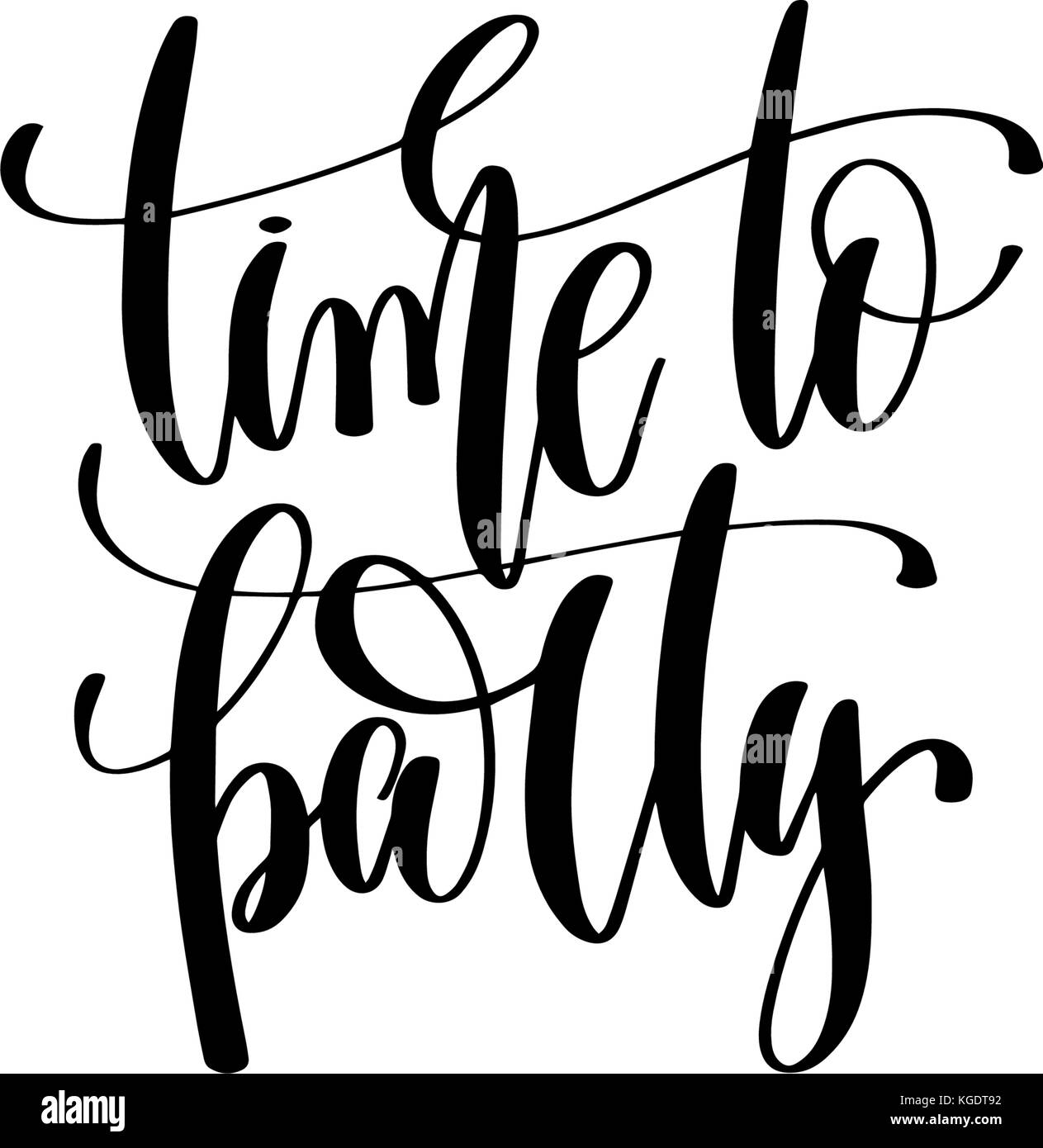 time to party hand lettering event invitation inscription Stock Vector ...