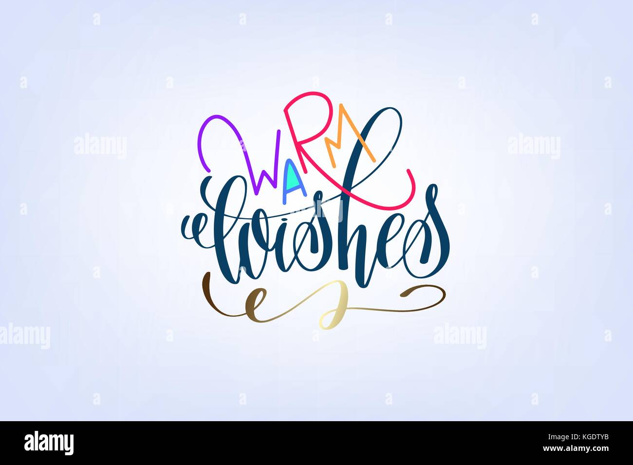 warm wishes hand lettering poster to celebration design Stock Vector ...