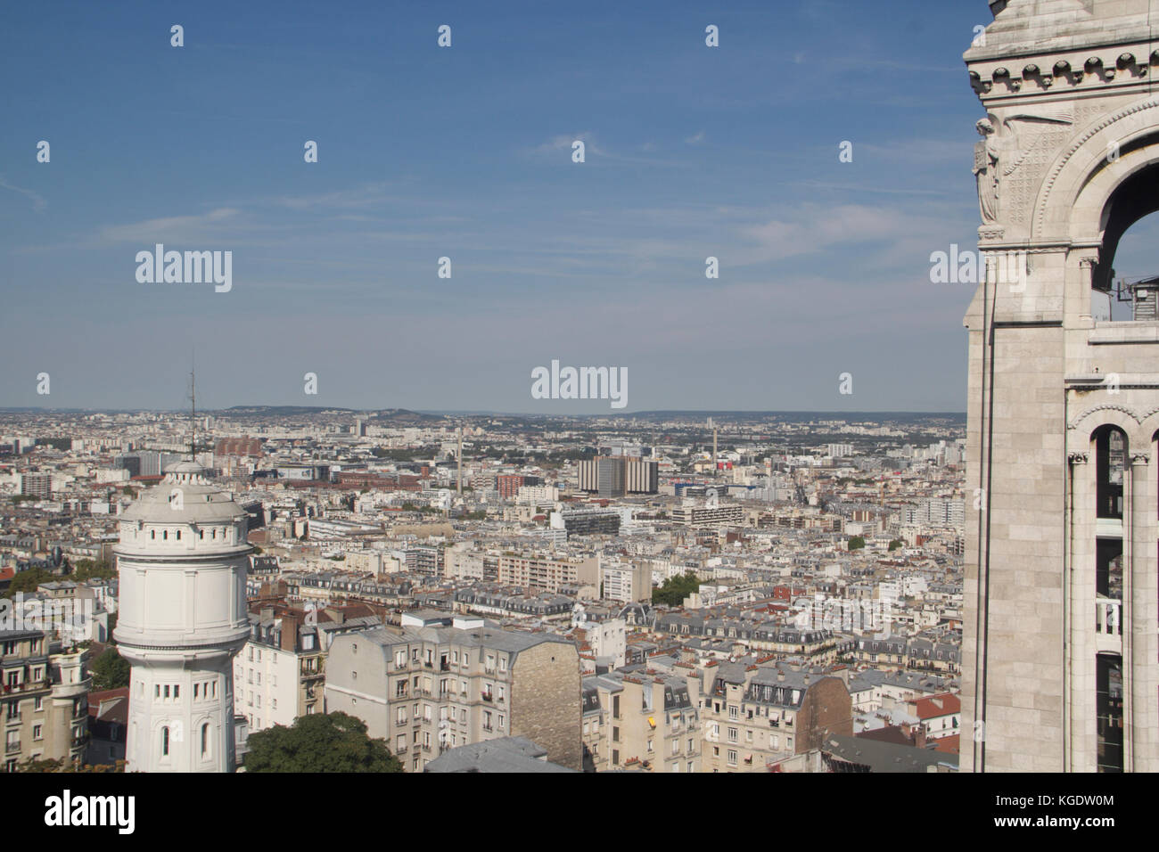 View of sacre coeur from eiffel tower hi-res stock photography and ...