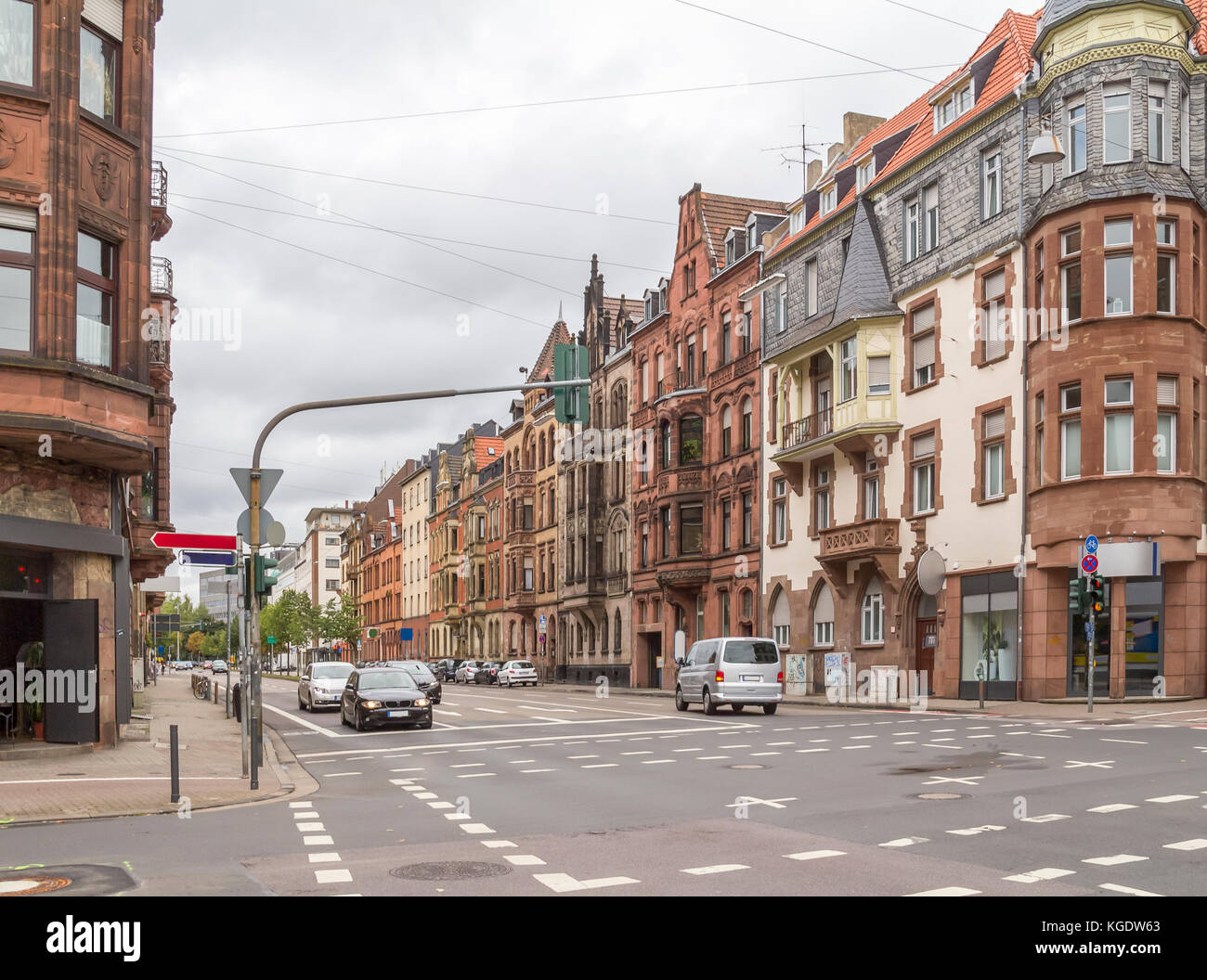 city view of Saarbruecken, the capital city of the Saarland in Germany ...