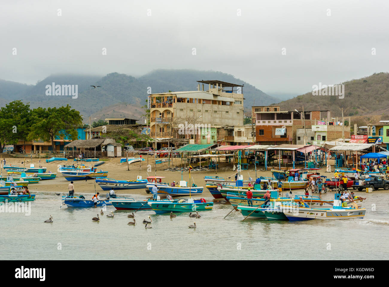 south america ecuador puerto lopez Stock Photo - Alamy